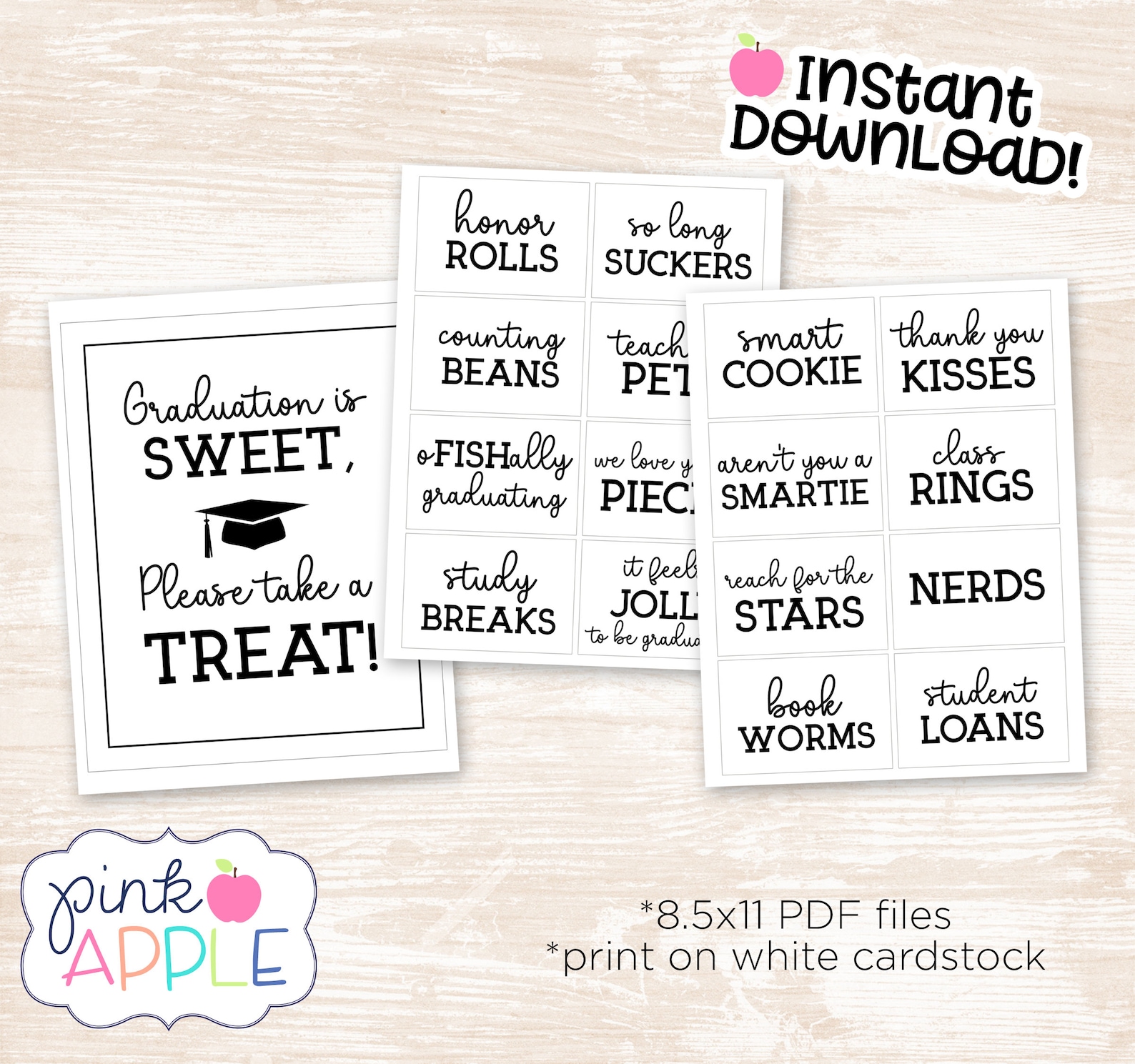 Graduation Candy Labels, Printable Graduation Party, Candy Buffet ...