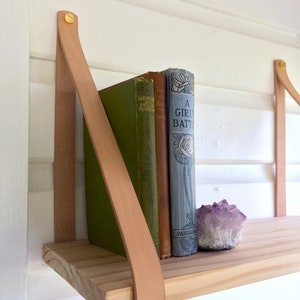 Leather Shelf Straps Hanging Leather Display Shelf or Leather - Etsy