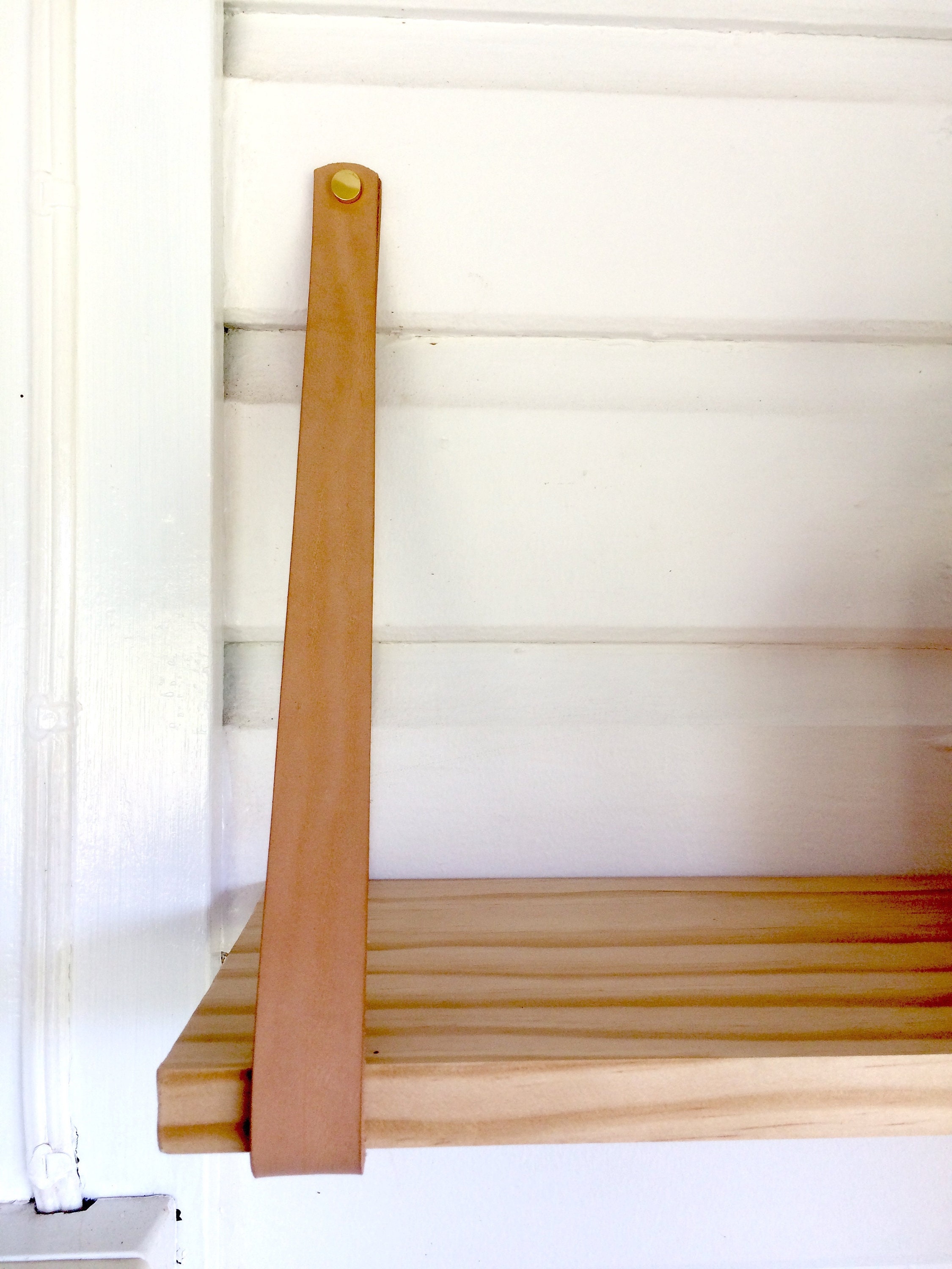 Leather Shelf Straps Hanging Leather Display Shelf or Leather - Etsy ...