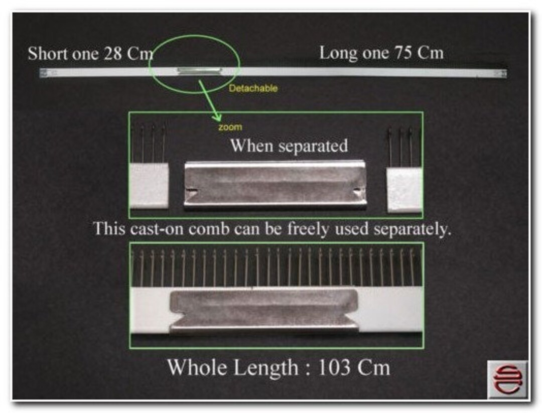 Chunky Gauge Cast-on Comb for 9mm Brother Knitting Machine KH230 KH260 ...