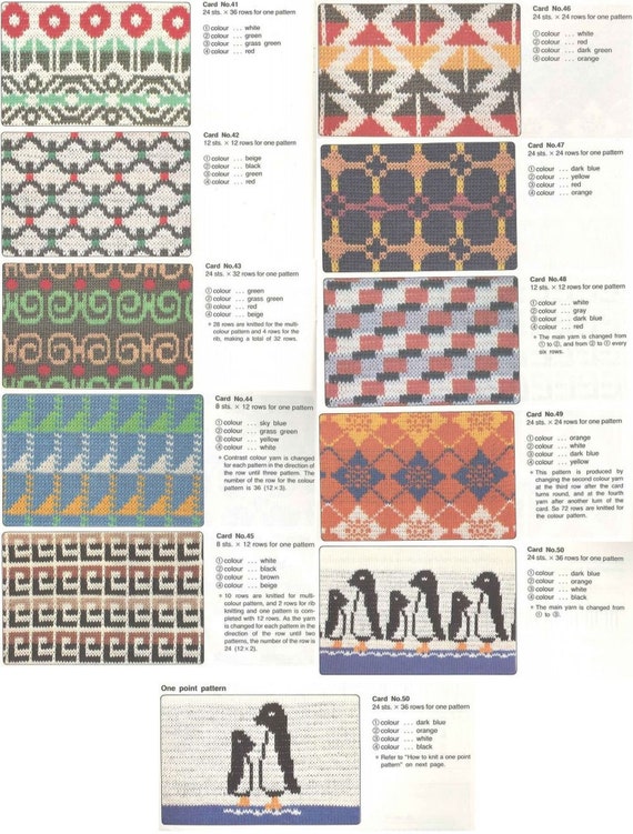 Knitting Machine Punch Card Patterns 270 Punchcard Designs Ideas