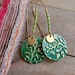 Patterned Brass Drops on Beaded Kidney Hooks - Etsy