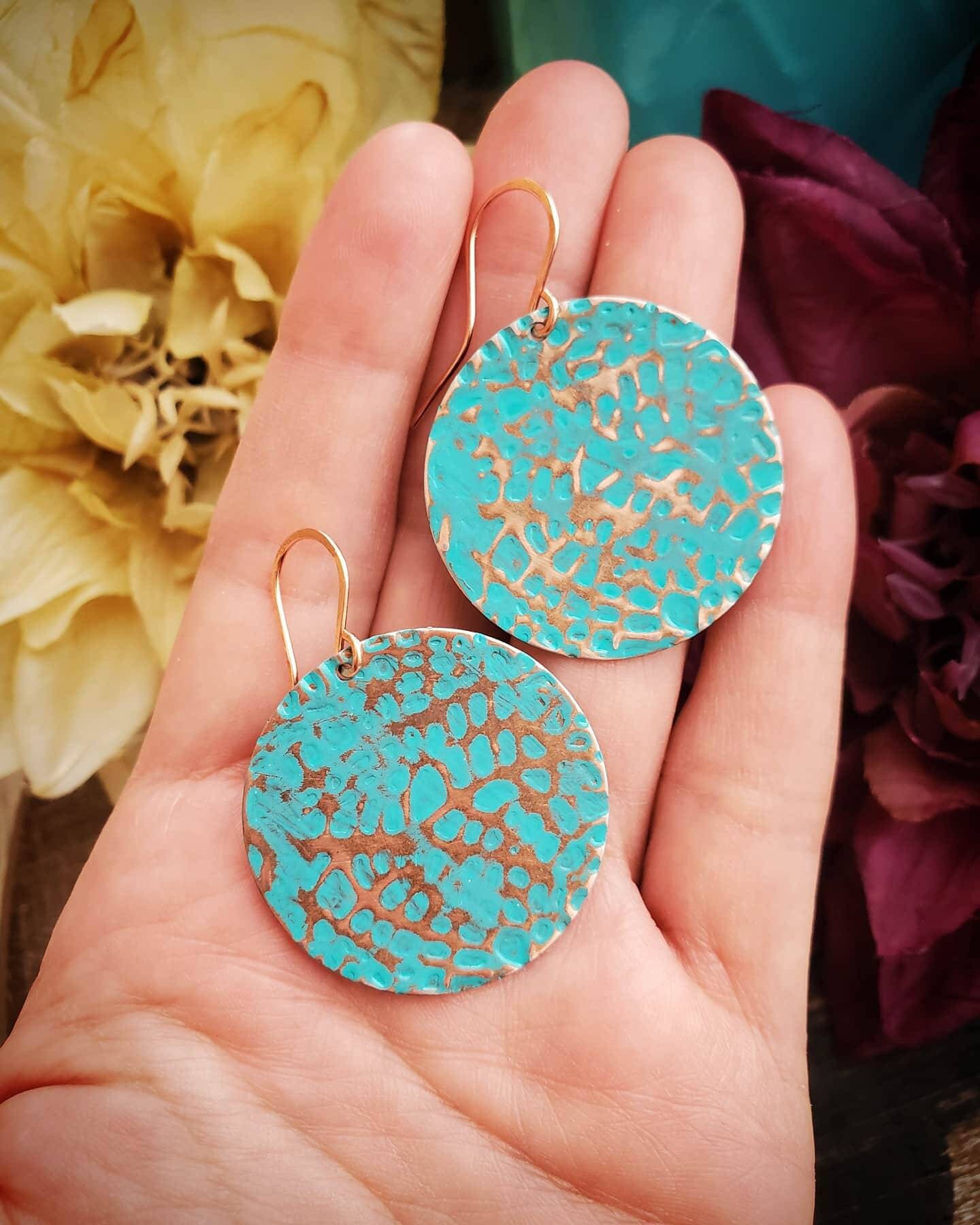 Copper Circle, Copper Disc, Patina Copper, Texture, Statement ...