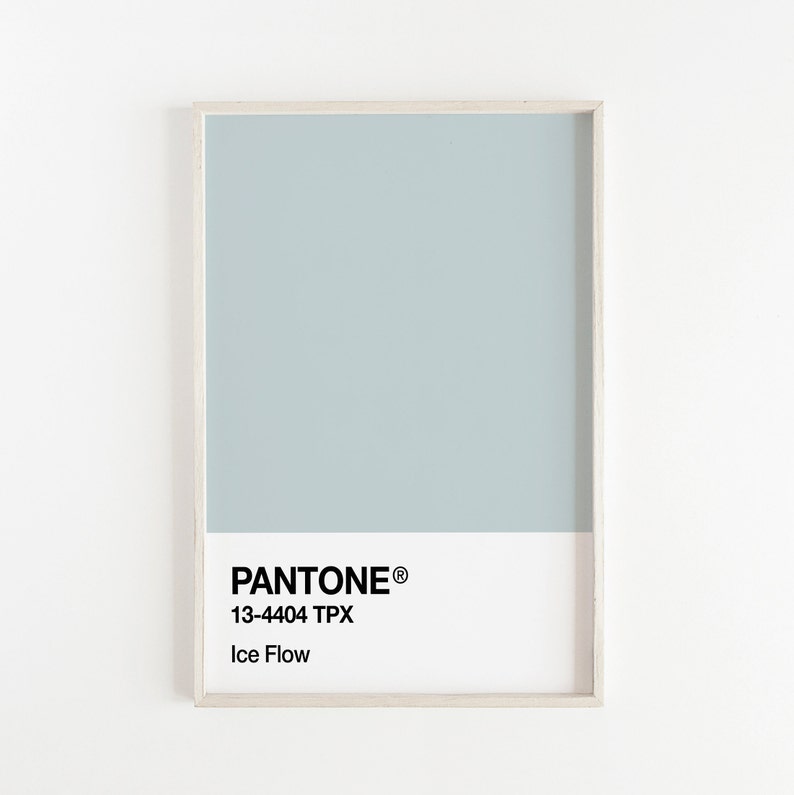 Ice Flow Pantone Pantone Wall Art Dusty Blue Art Wall | Etsy
