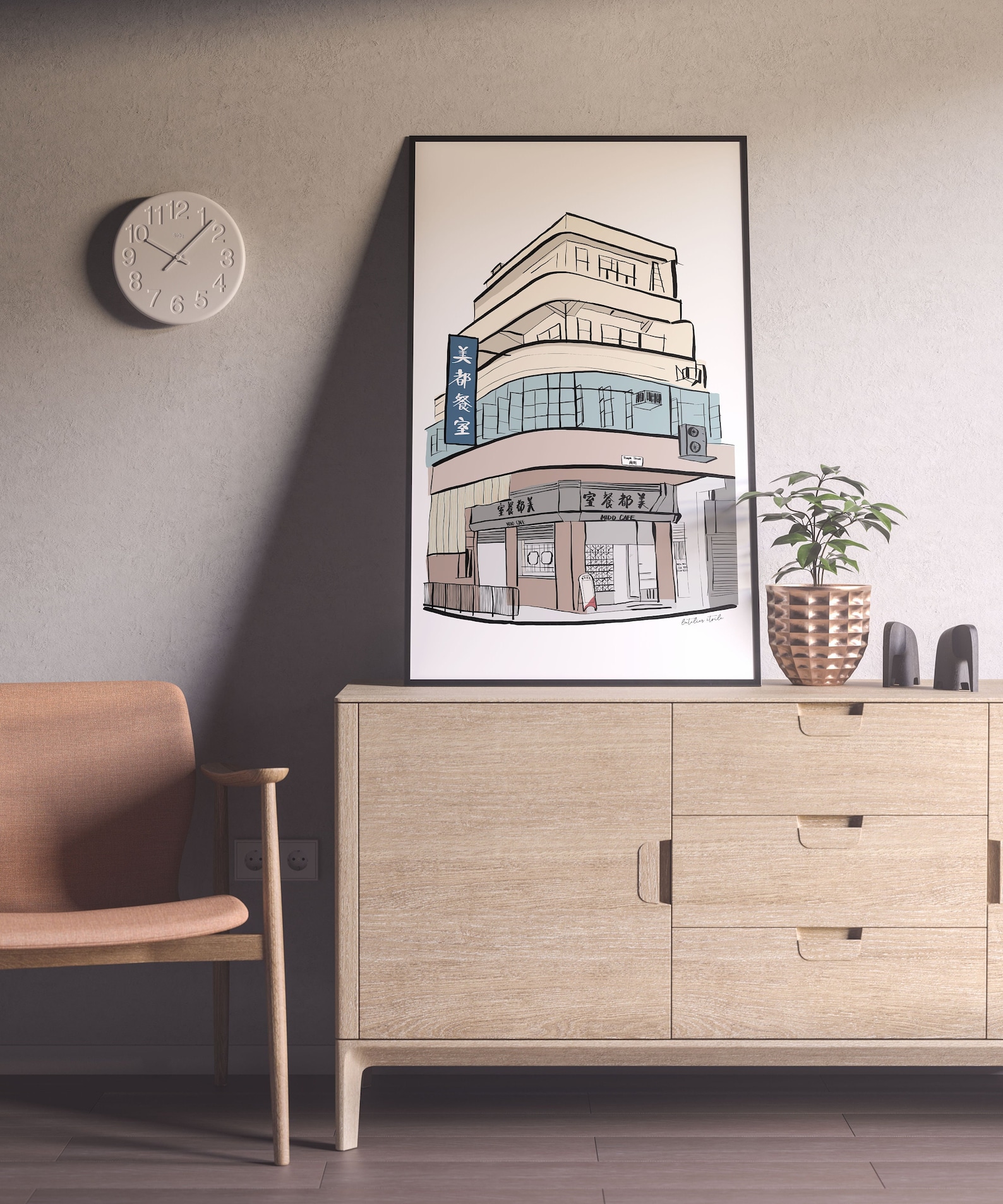 Mido Cafe, Hong Kong Print, Cities Poster, Hong Kong Cafe, Mido Cafe ...