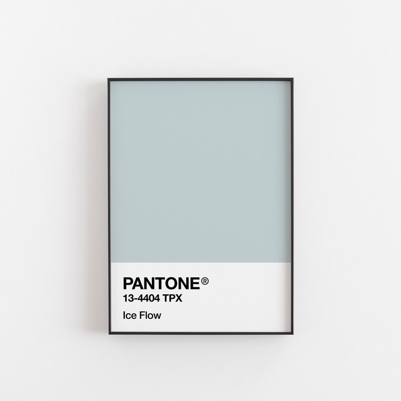 Ice Flow Pantone Pantone Wall Art Dusty Blue Art Wall | Etsy