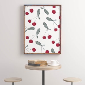 Cherry Print, Cherry Poster, Cherries Print, Kitchen Wall Decor ...