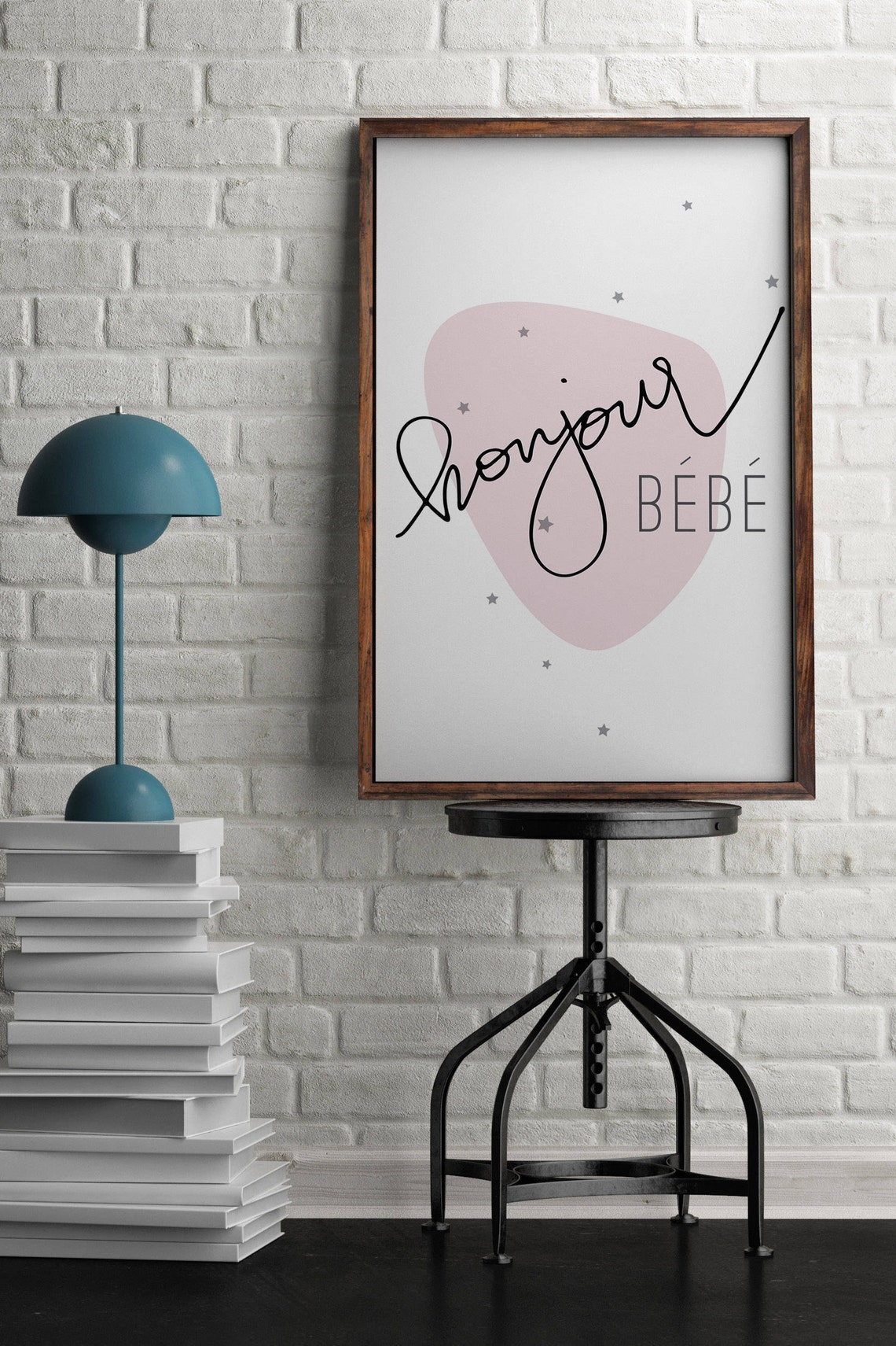 Bonjour Bébé Print Nursery Wall Art Bonjour Print French - Etsy Canada