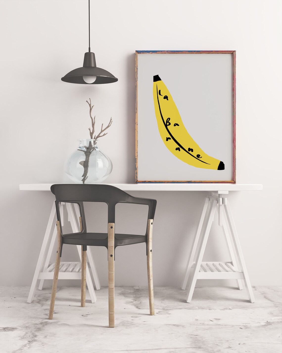 La Banane Banana Print Banana Poster Food Illustration | Etsy