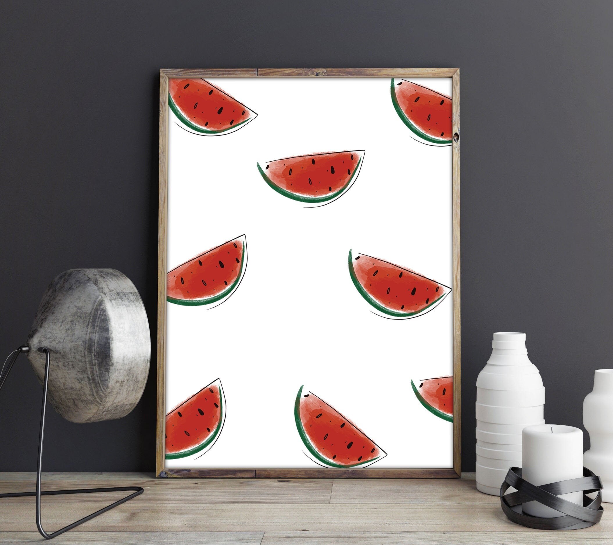 Watermelon Print Watermelon Poster Kitchen Wall Decor - Etsy
