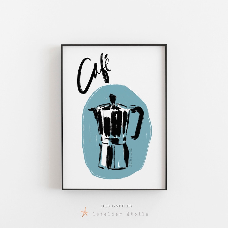Coffee Print, Coffee Poster, Food Illustration, Cafe Illustration ...