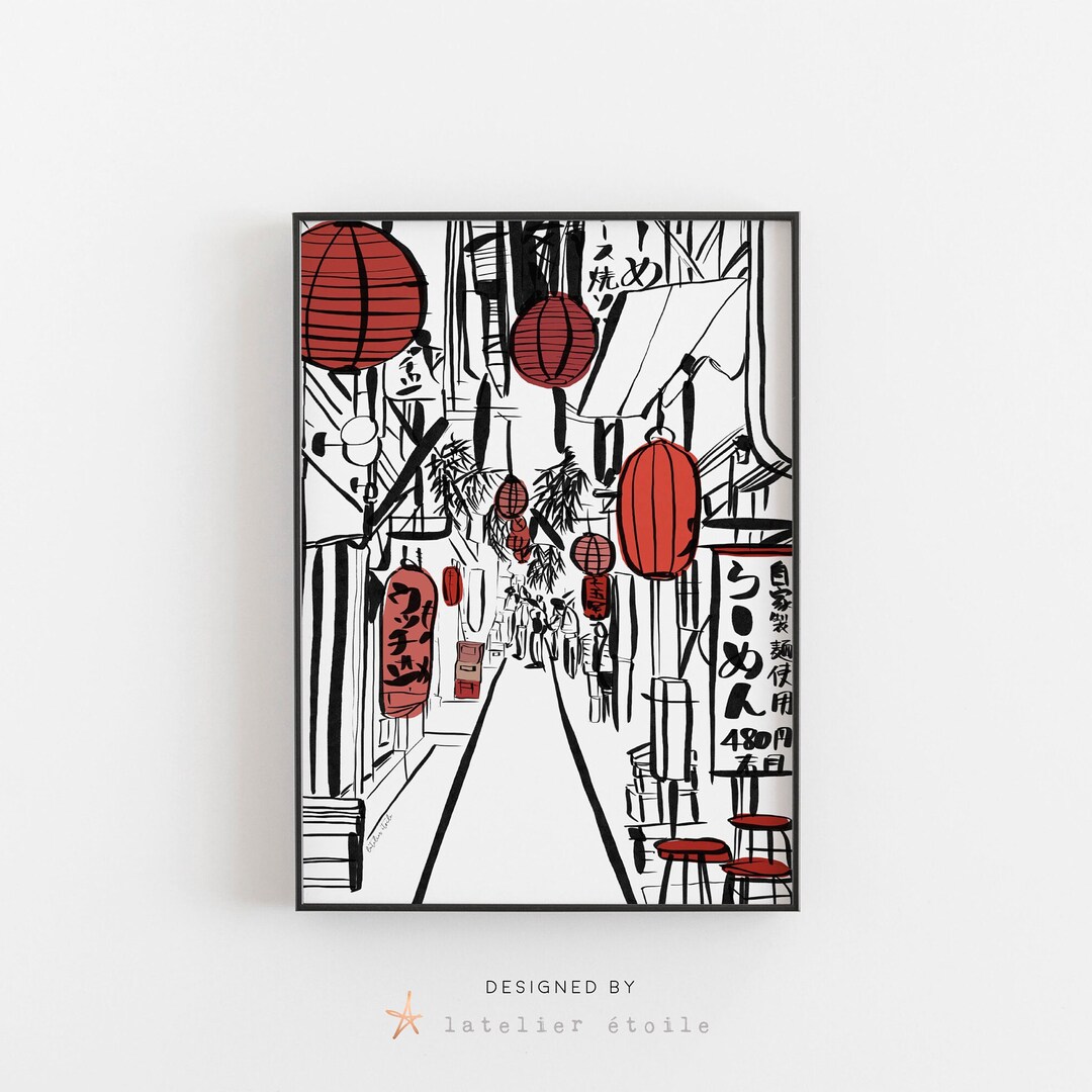 Tokyo Print, Tokyo Streets, Cities Illustration, Tokyo Street Art ...