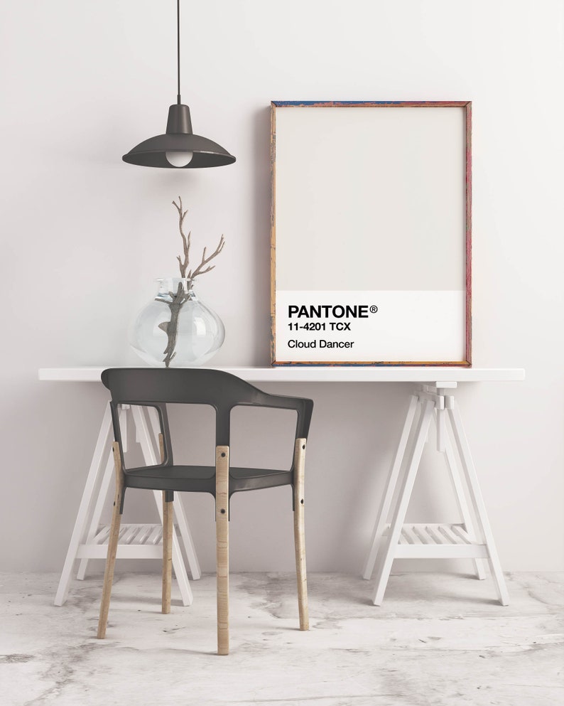 Cloud Dancer Pantone Pantone Wall Art Beige Wall Art Wall | Etsy