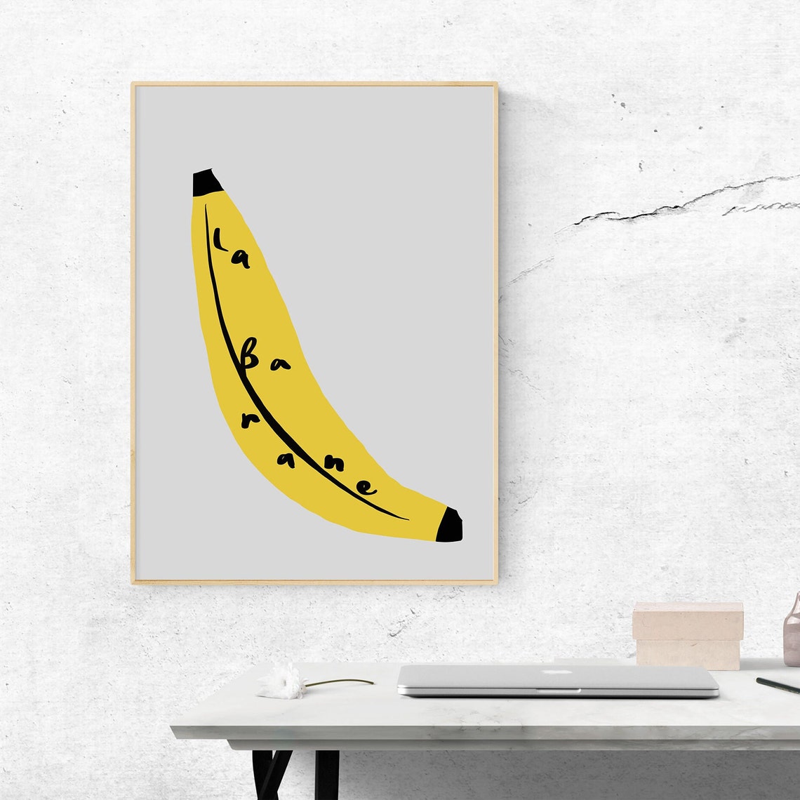 La Banane Banana Print Banana Poster Food Illustration | Etsy
