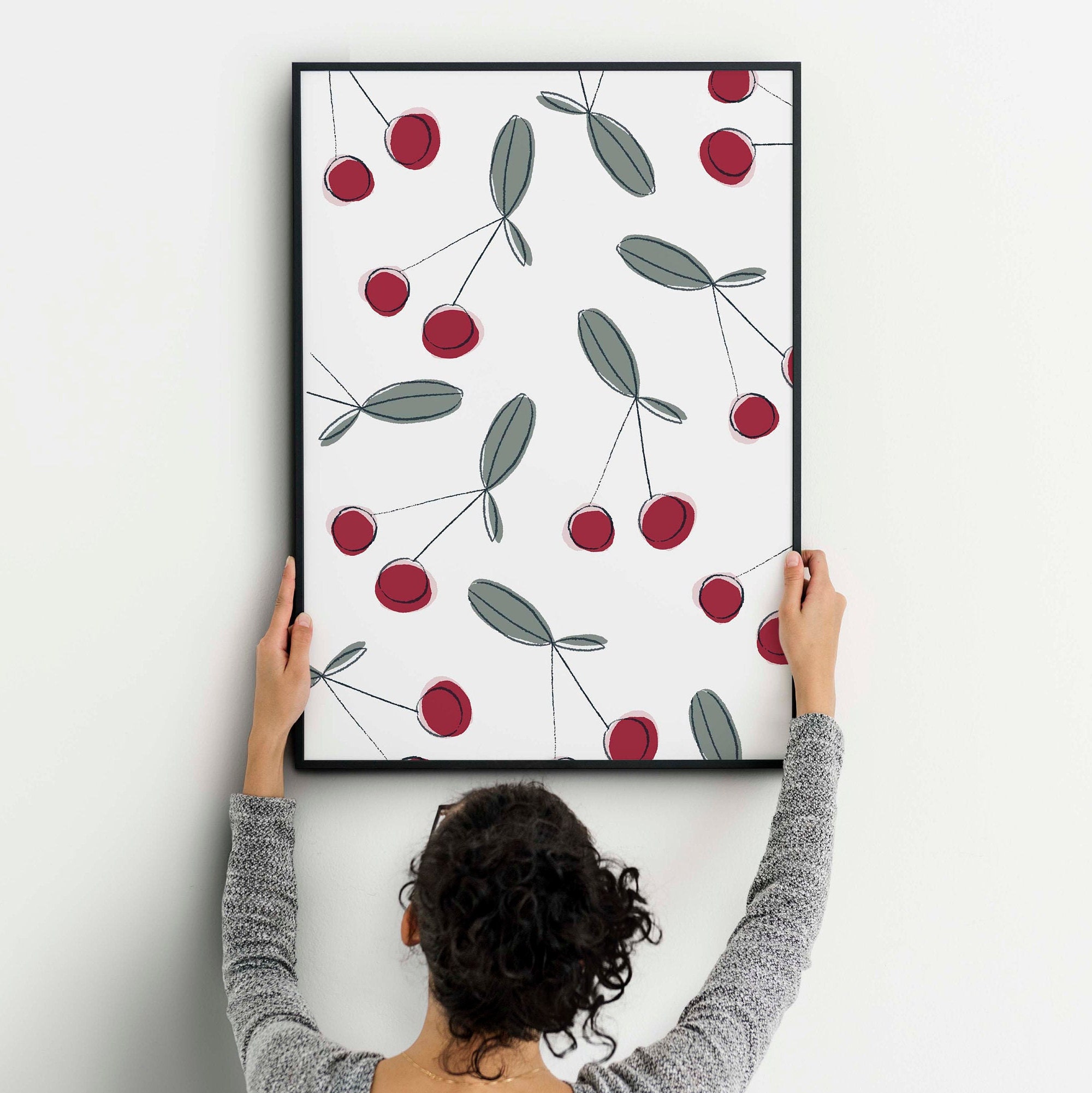 Cherry Print, Cherry Poster, Cherries Print, Kitchen Wall Decor ...