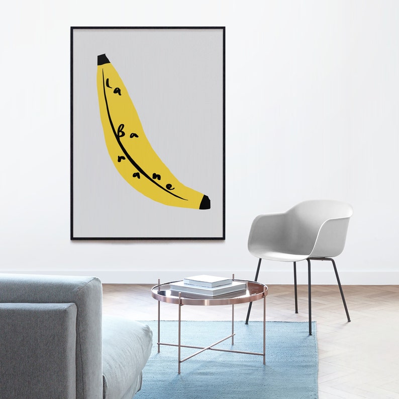 La Banane Banana Print Banana Poster Food Illustration - Etsy