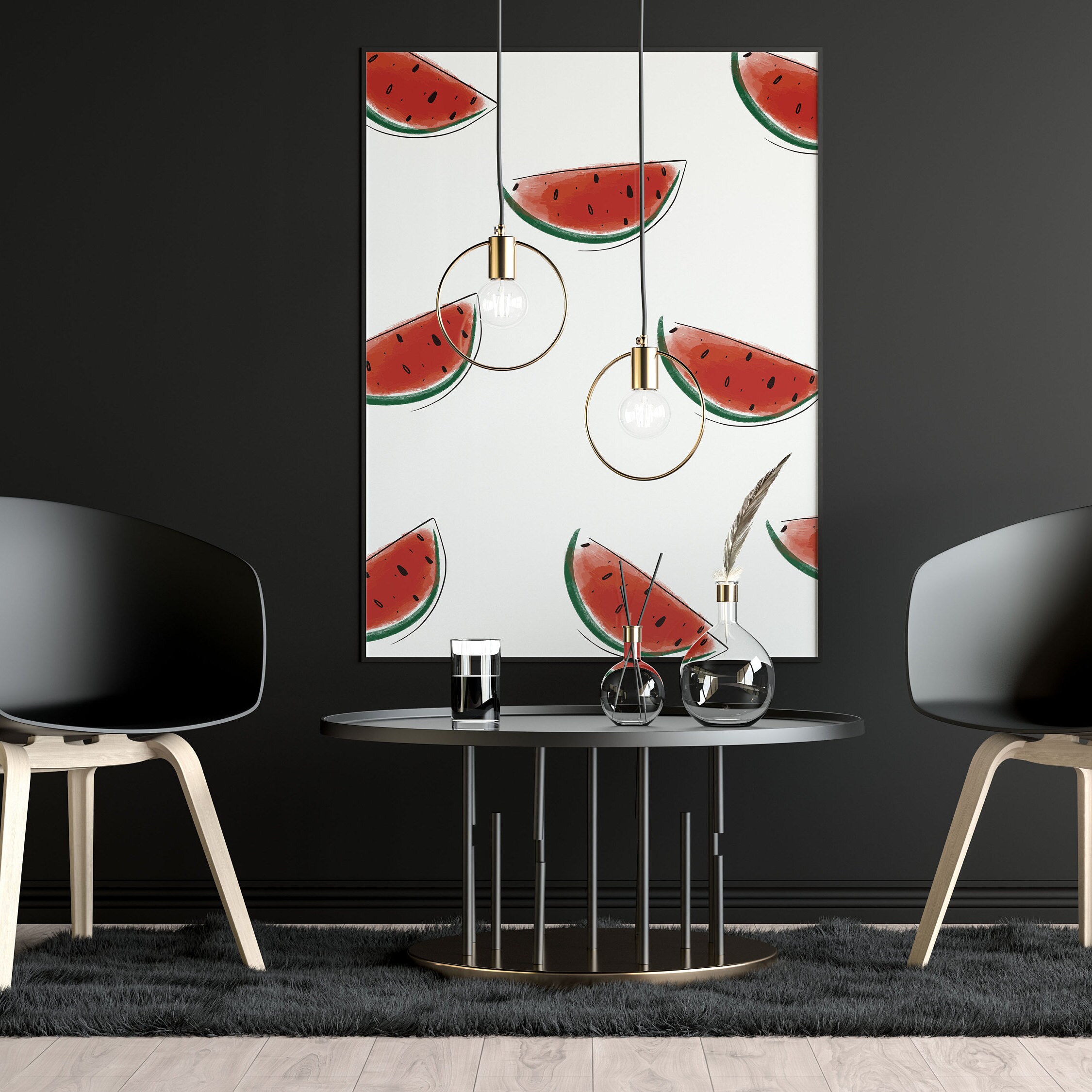 Watermelon Print Watermelon Poster Kitchen Wall Decor - Etsy