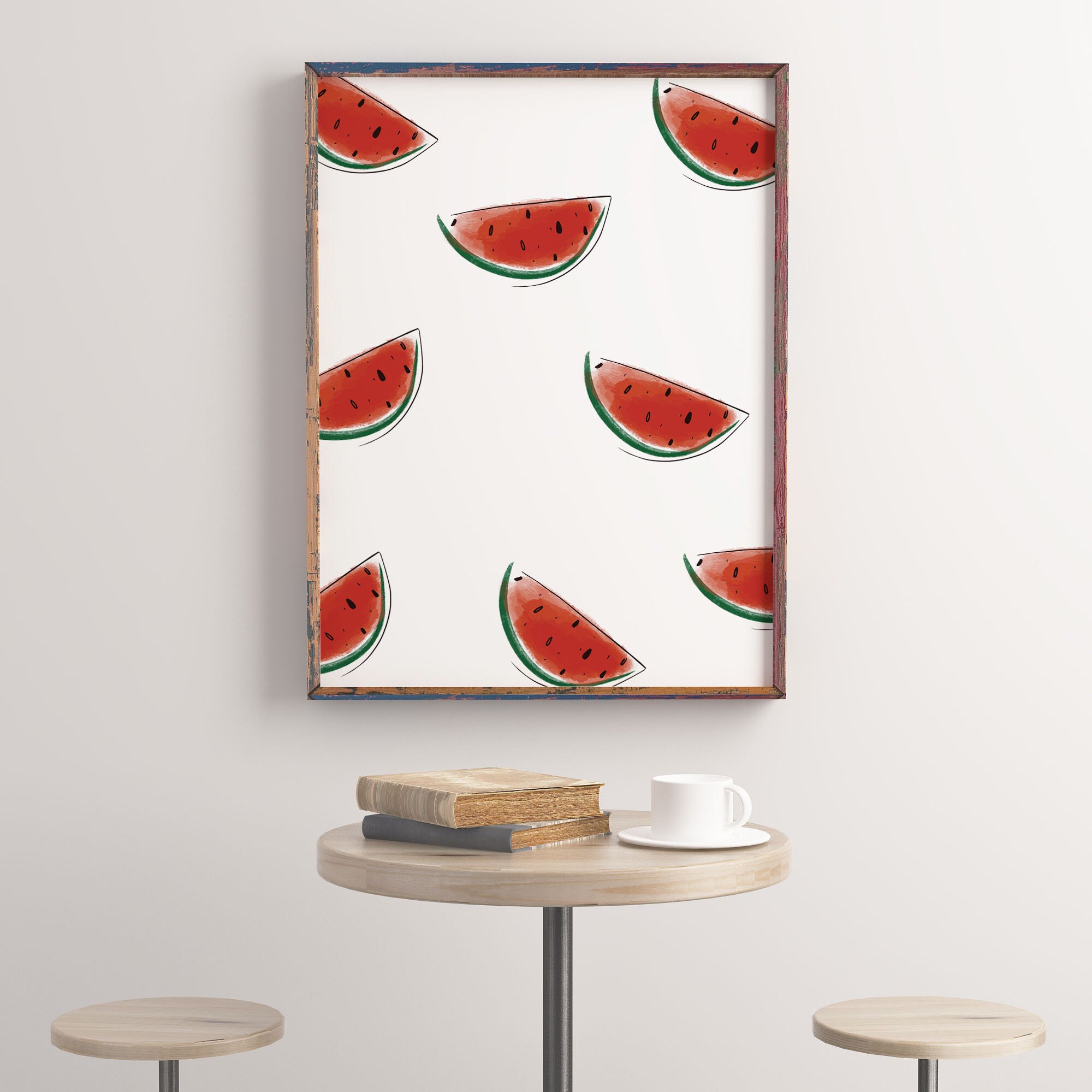 Watermelon Print Watermelon Poster Kitchen Wall Decor - Etsy