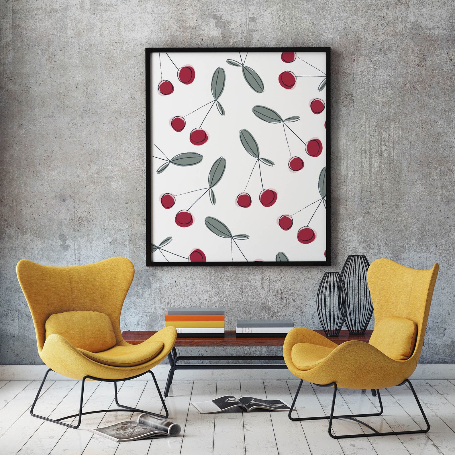 Cherry Print, Cherry Poster, Cherries Print, Kitchen Wall Decor ...
