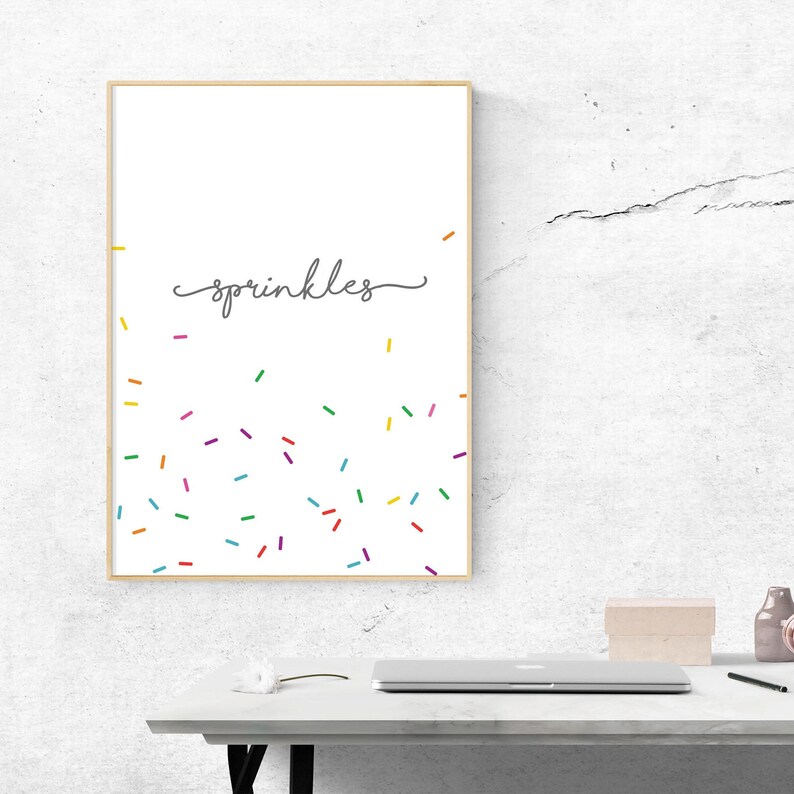 Sprinkles Print, Confetti Print, Pastel Poster, Nursery Art Print ...