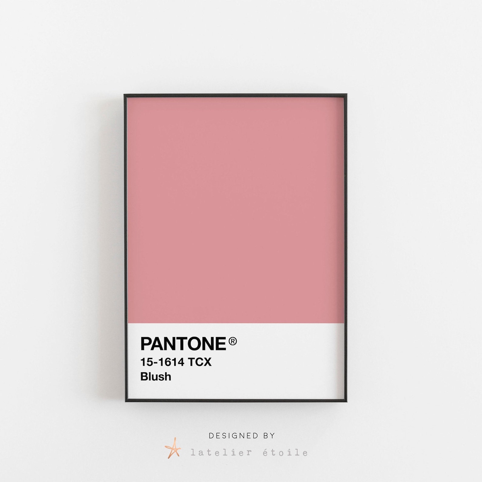 Blush Pantone Pink Pantone Pink Pantone Poster Blush | Etsy