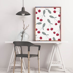 Cherry Print, Cherry Poster, Cherries Print, Kitchen Wall Decor ...