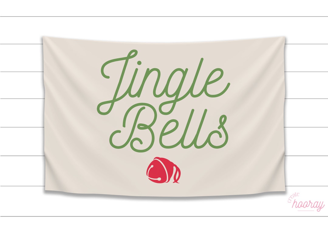 Jingle Bells Flag | Christmas Wall Banner | Holiday Banner | Holiday ...