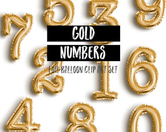 Rose Gold Foil Number Balloons Clipart | Rose Gold Balloon Clipart ...