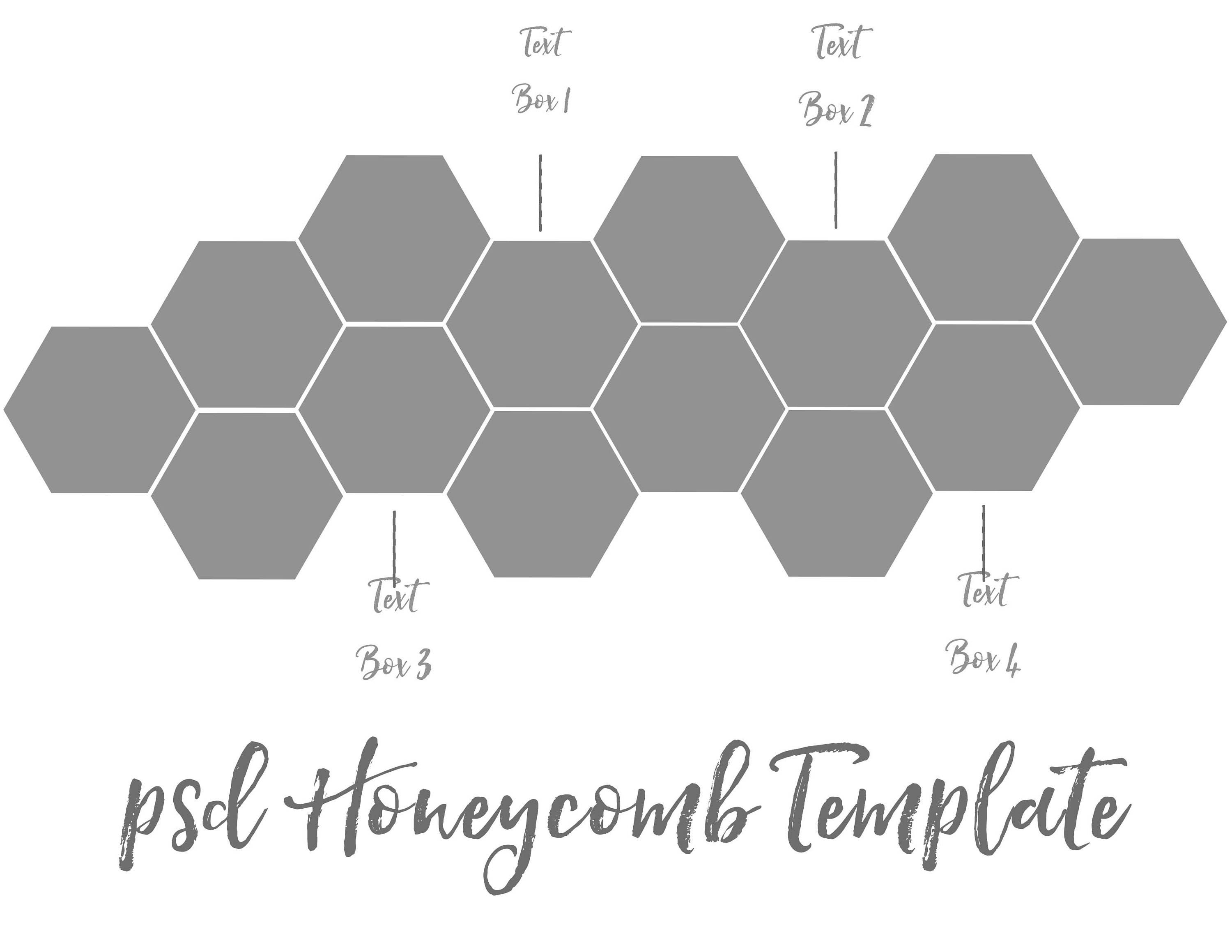 Photoshop Honeycomb Template | Photo Template | Blog Template ...