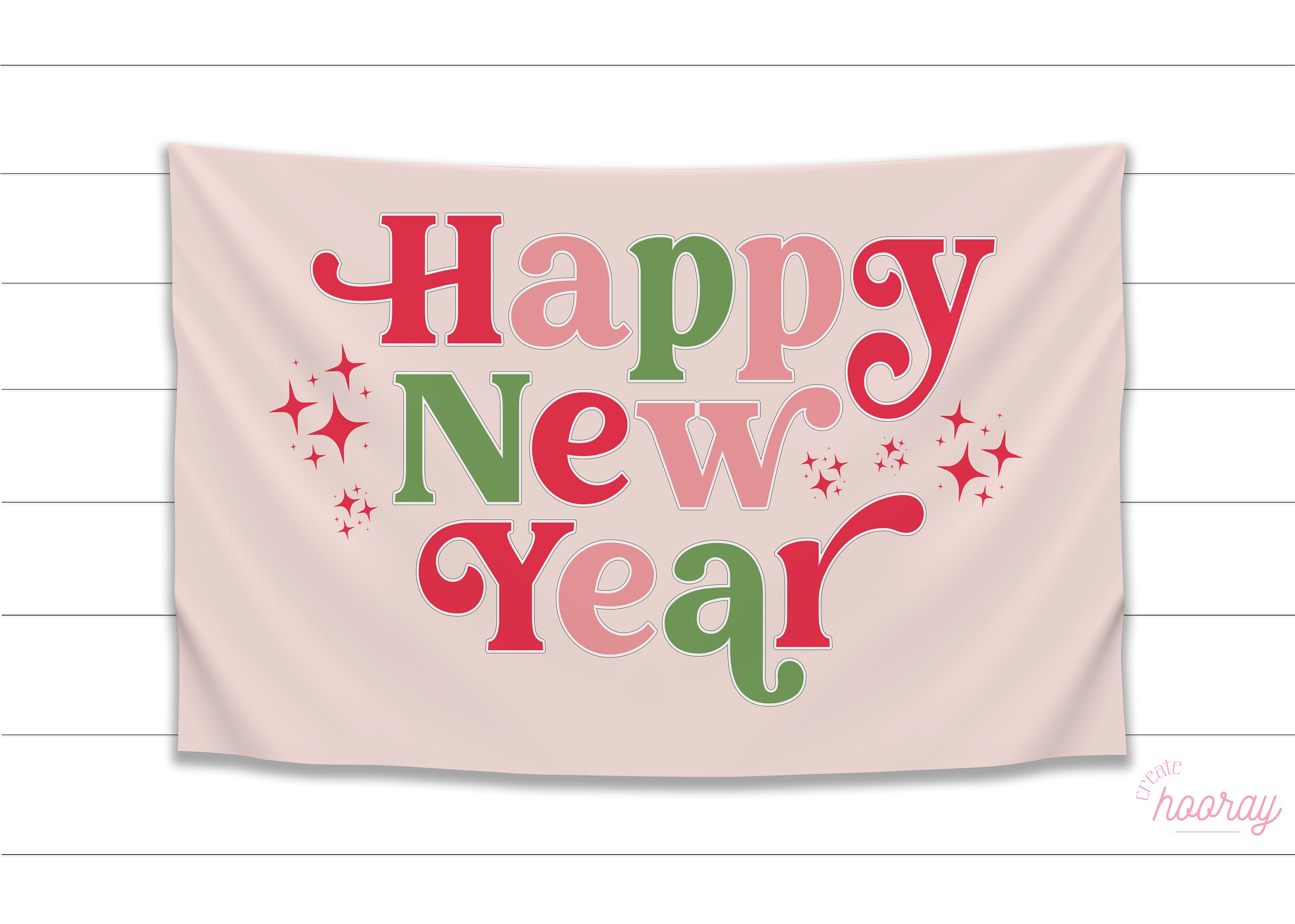Happy New Year Flag | New Year's Wall Banner | Holiday Banner | New ...