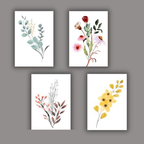 Printable Floral Wall Art| Printable Botanical Floral Wall Art Print ...