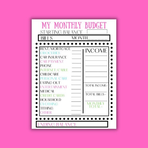 Printable Budget Planner| Minimalist Printable Finance Budget Tracker ...