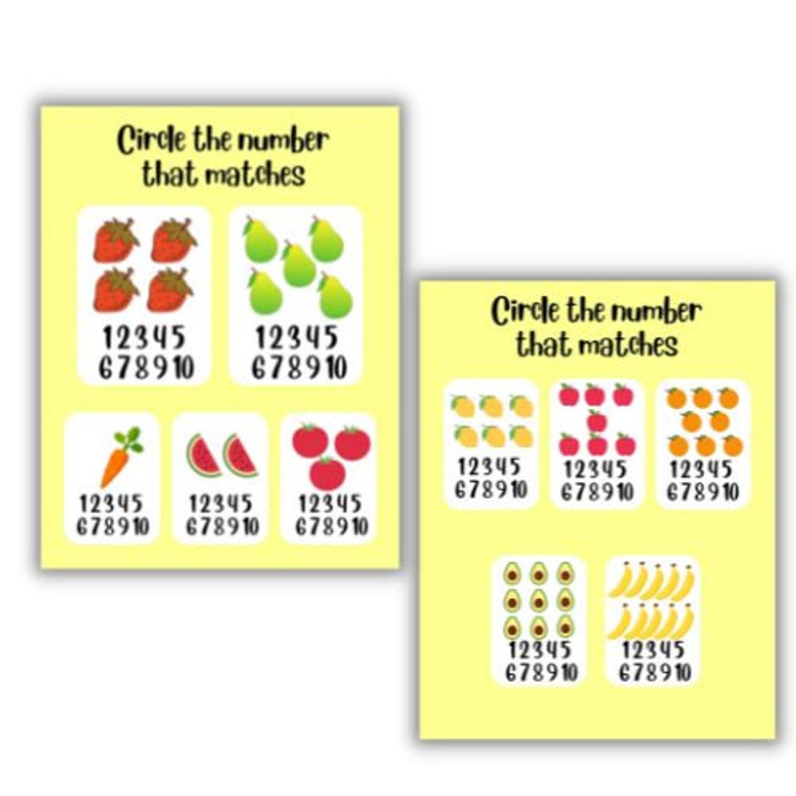 Printable Number Matching Game, Printable Flash Cards, Homeschool ...