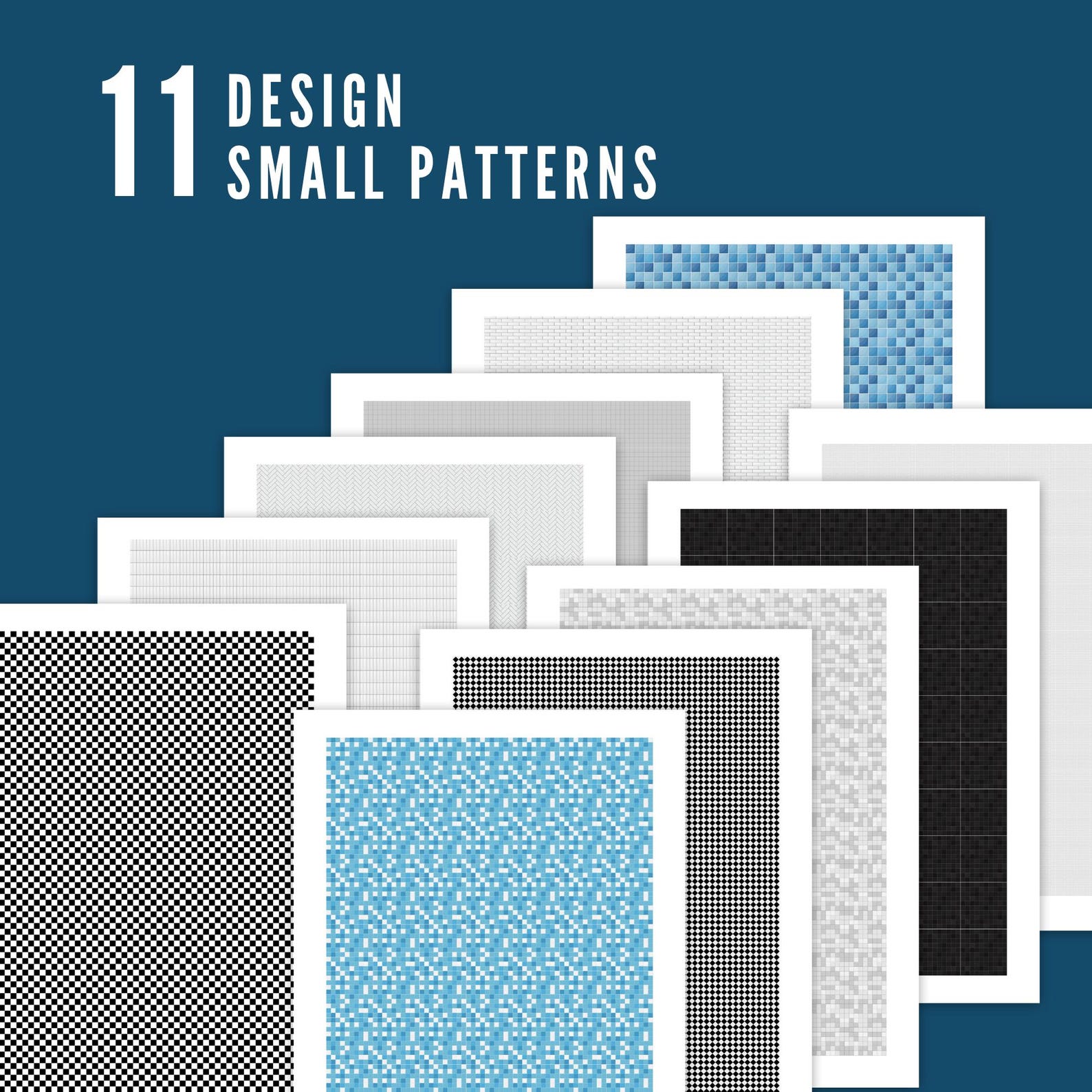 Mosaic Tile Dollhouse Flooring Printables | 22 Printable Miniature ...