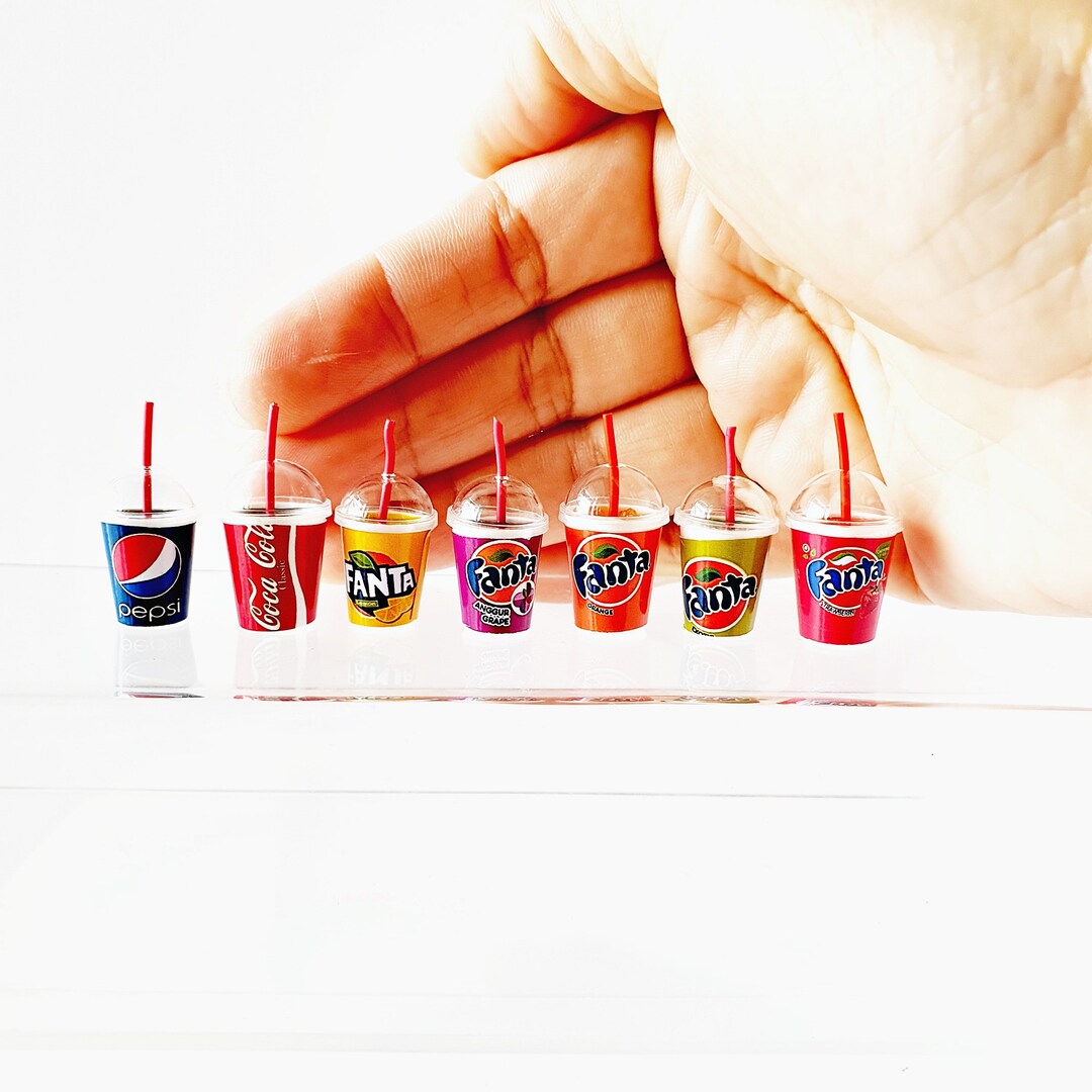 Set 7pcs. Miniatures Beverage Fake Drinks Soda Cup for Dolls - Etsy