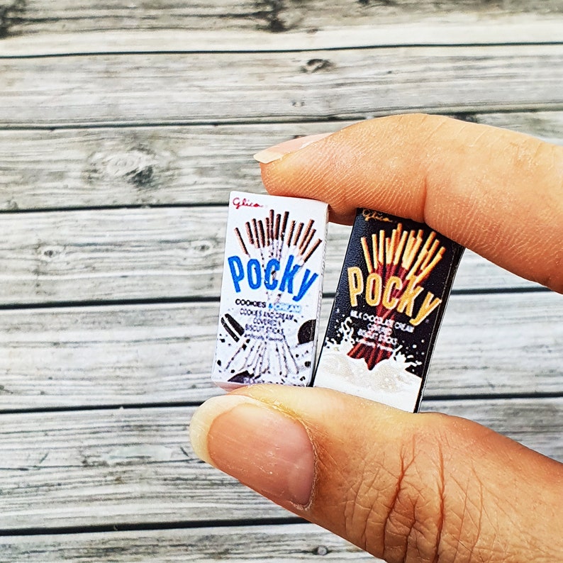 Miniature Pocky Style Boxes Printable: Dollhouse Snack Packaging, Mini ...