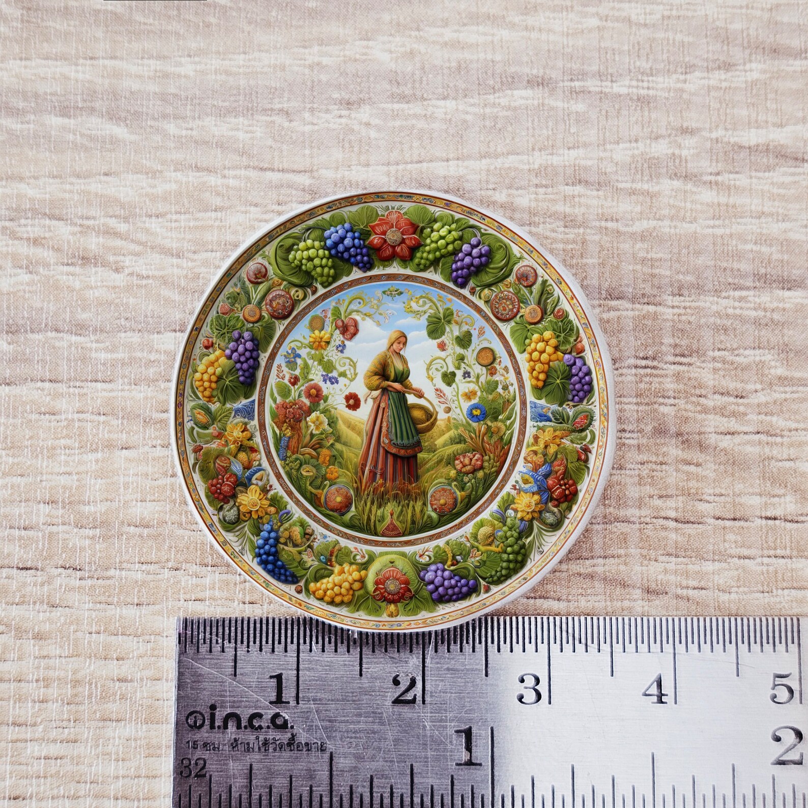 Decorative Miniature Ceramic Plates : Vintage Plate Farmhouse Dollhouse ...