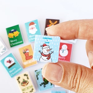 35 Style Miniatures Printable Christmas Card Dollhouse Decoration Gifts ...