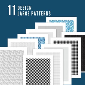 Mosaic Tile Dollhouse Flooring Printables | 22 Printable Miniature ...