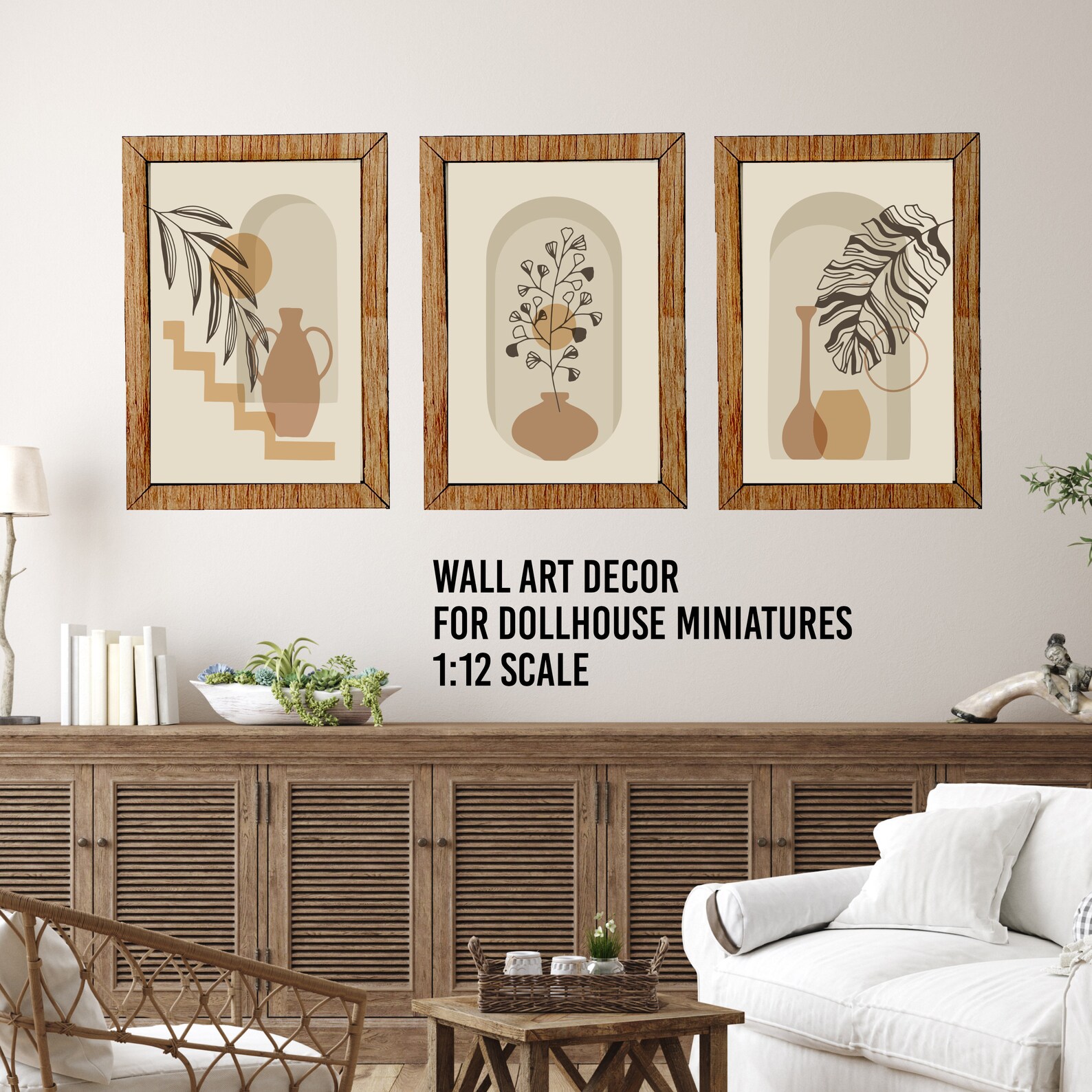 Gallery Wall Set Boho Wall Art Decor handmade Wooden Wood - Etsy