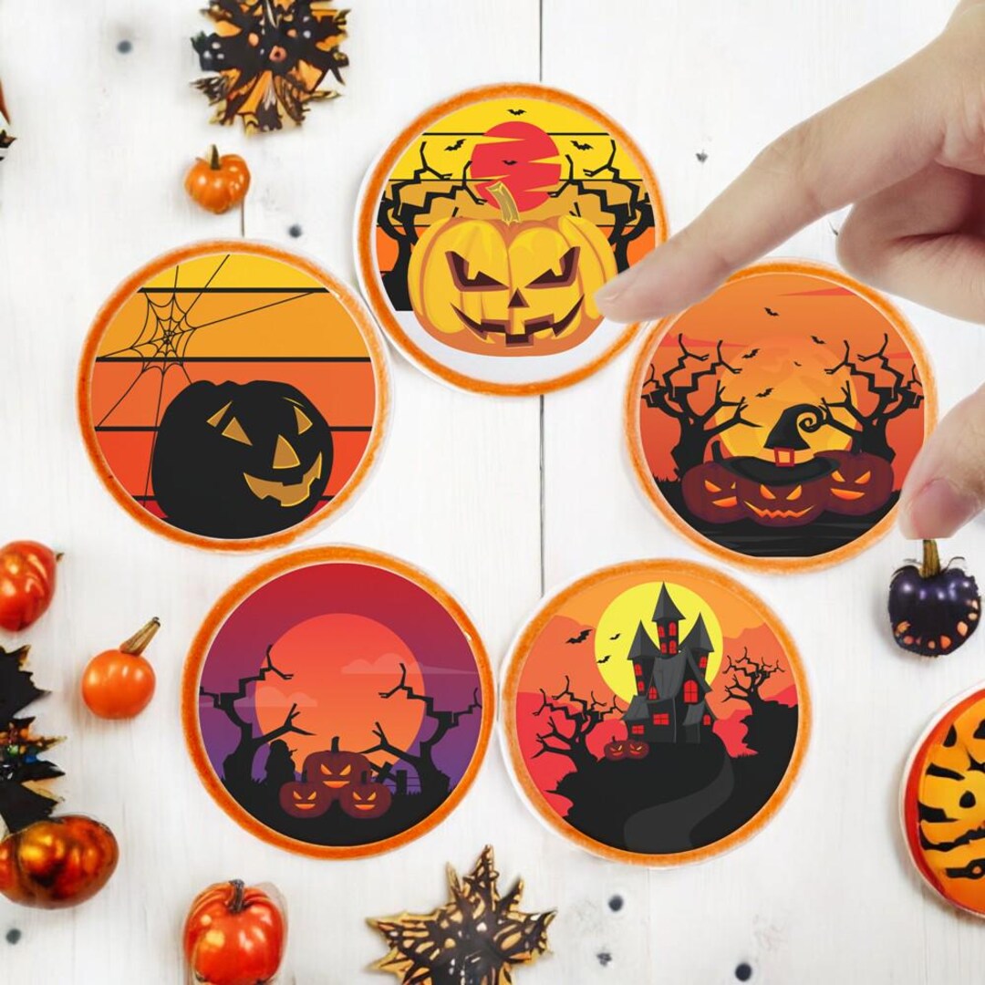 Decorative Miniature Halloween Ceramic Plate Set, Dollhouse Decorating ...