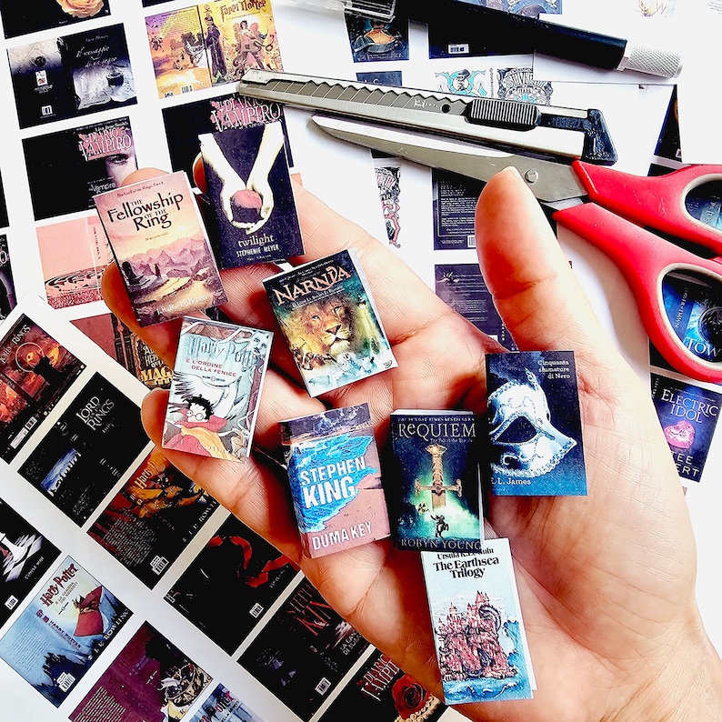 Printable Miniature Book Covers Set : 84 Bestseller Novel Series ...