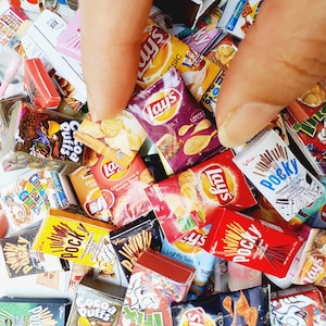 Miniature Snack Packaging: Dollhouse DIY Printable (PDF Digital ...