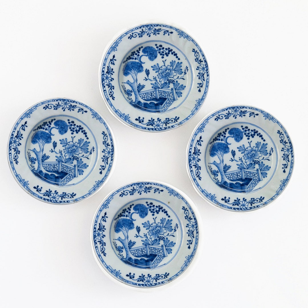 Decorative Miniature, Dutch Delft Blue Plate, Chinoiserie Ceramic ...