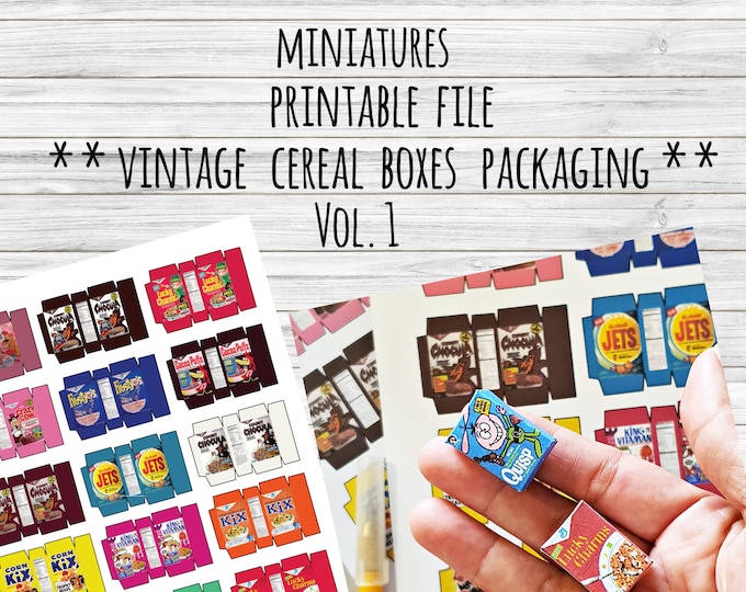 Miniature Food Snacks Box Set Template | 18 Pieces Mini Groceries ...