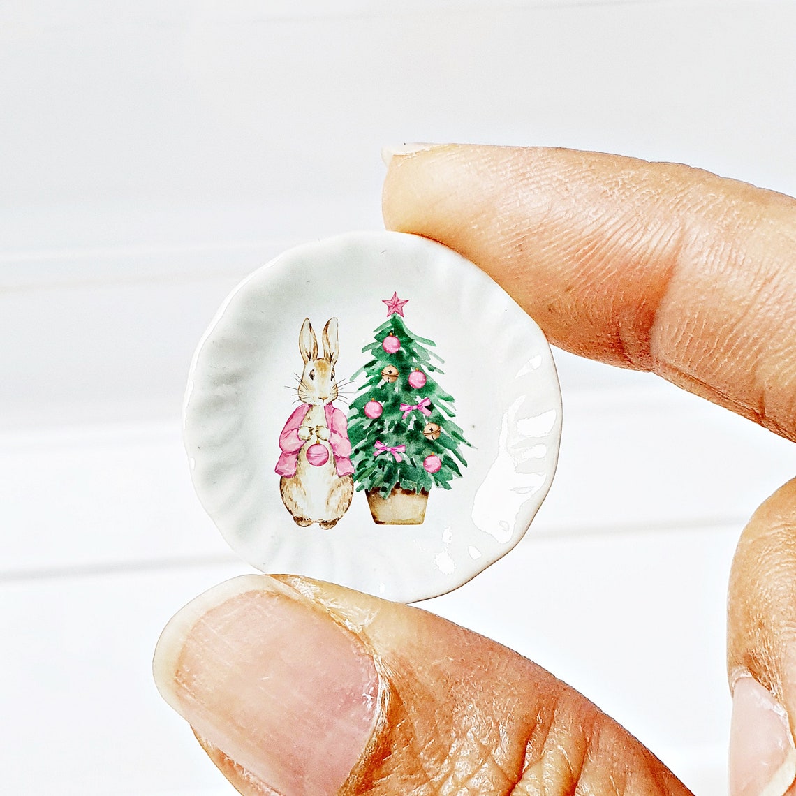 Miniature Ceramic Plates Bunny – Dollhouse Kitchen Decor (set of 6) - Etsy