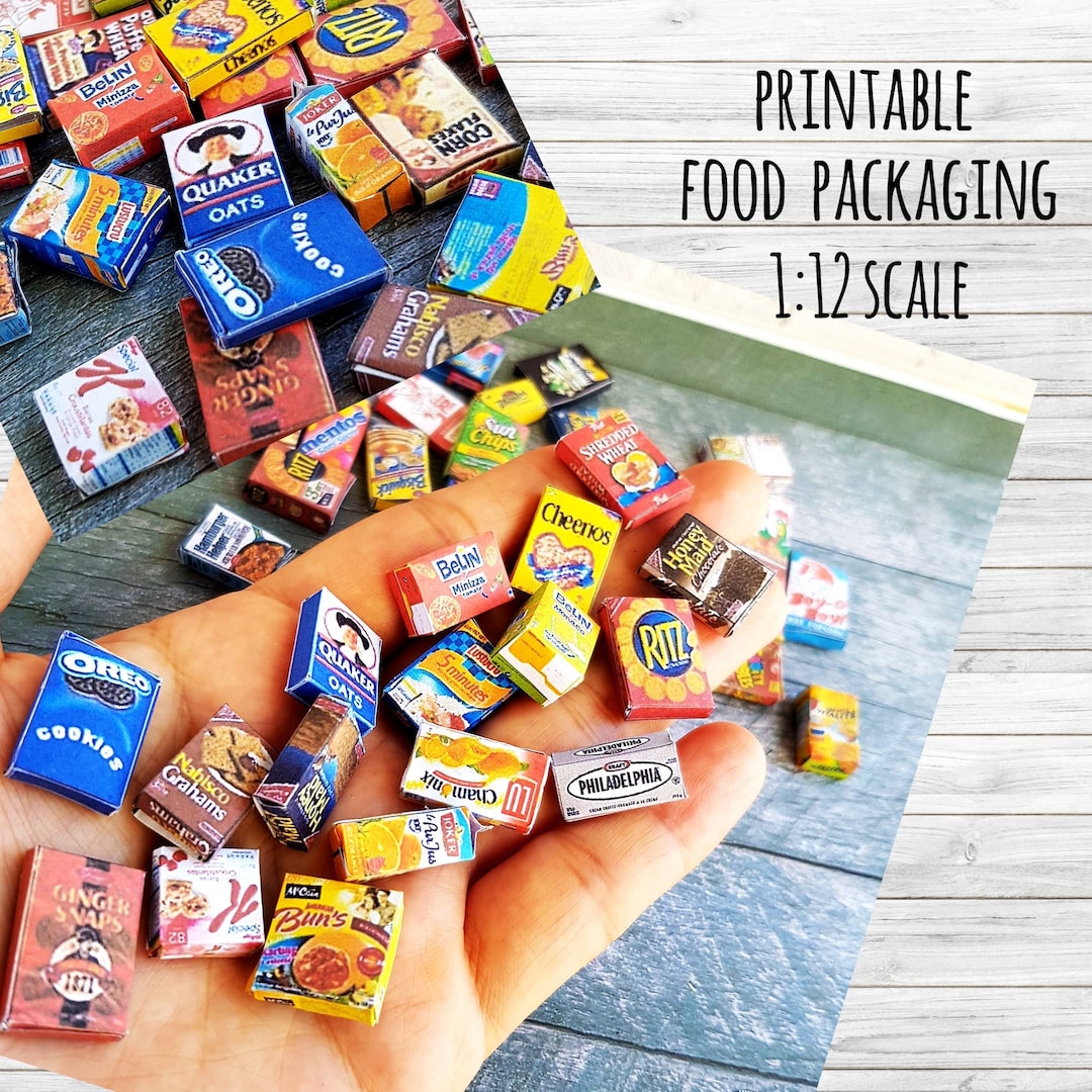 Miniature Grocery Boxes Printable : Dollhouse Food Packaging (printable ...