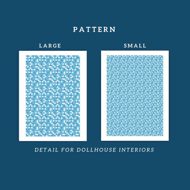 Mosaic Tile Dollhouse Flooring Printables | 22 Printable Miniature ...