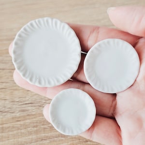 Miniatures Tiny Ceramic Dishes Plates, Decorative Miniatures Plates for ...
