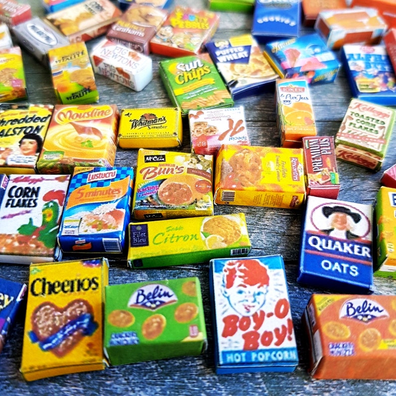 19 Style DIY Cereal Boxes Miniatures Groceries Box PRINTABLE - Etsy